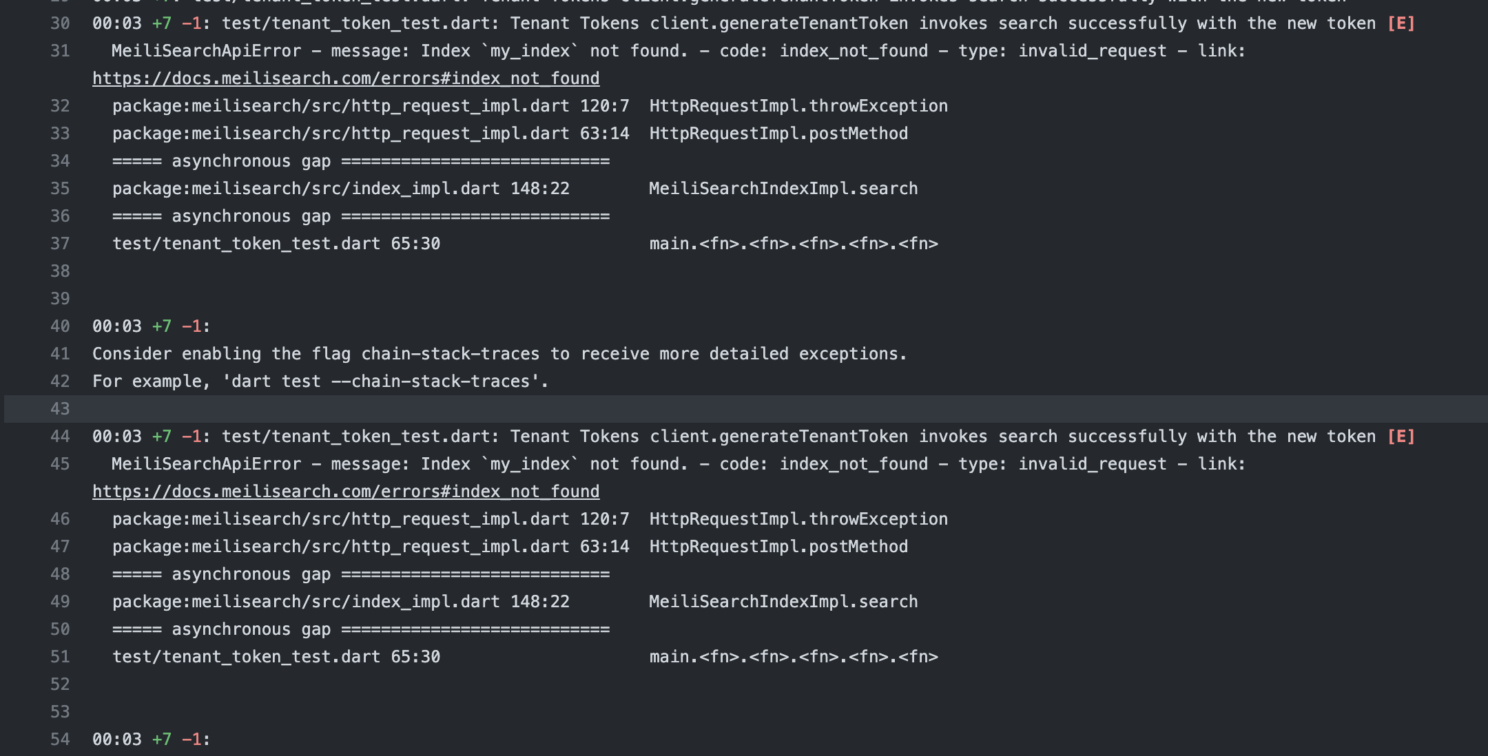 Fix flaky test on the tenant_tokens_test.dart · Issue #246 ...