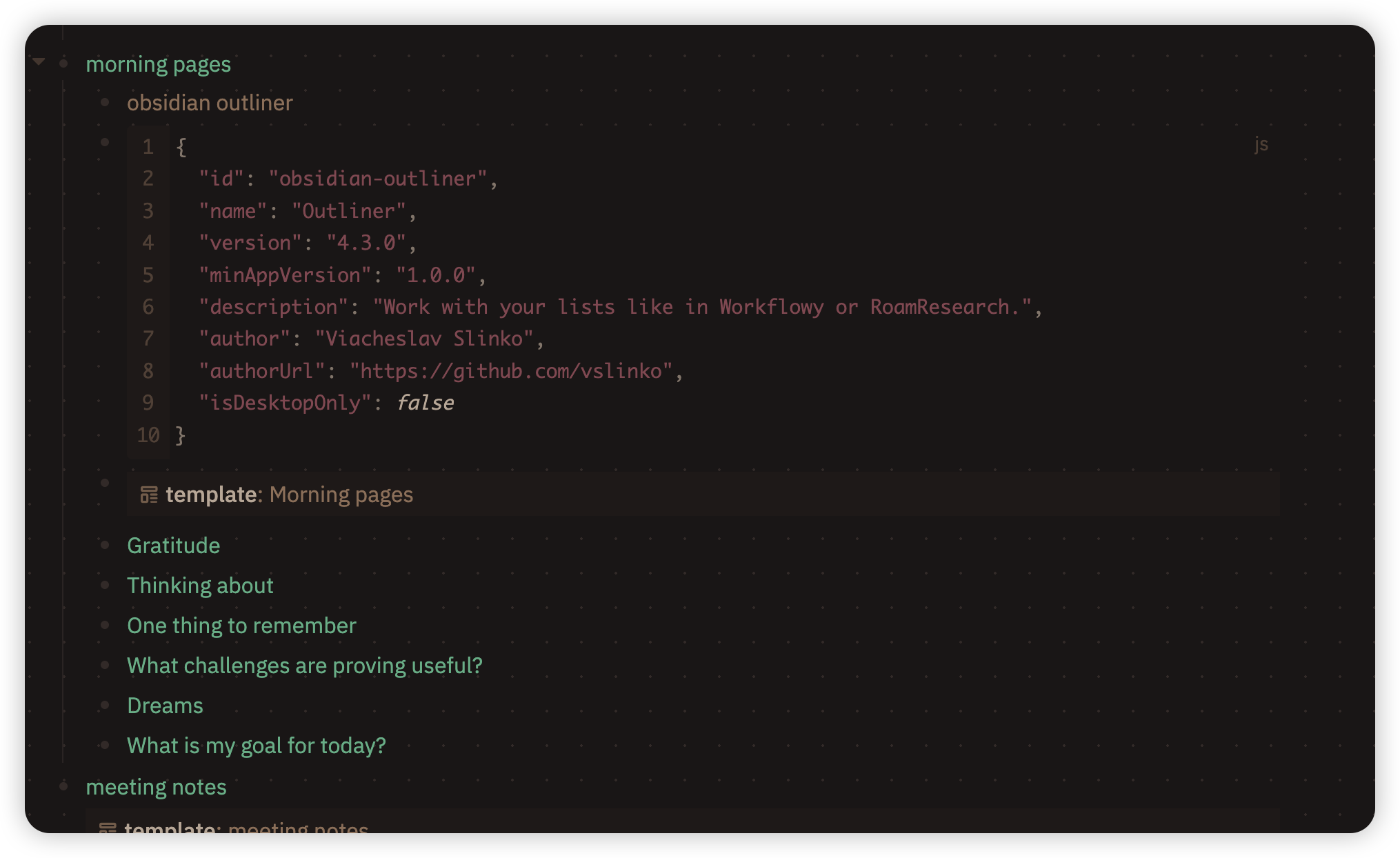 how to add code block · vslinko obsidian-outliner · Discussion #421 · GitHub