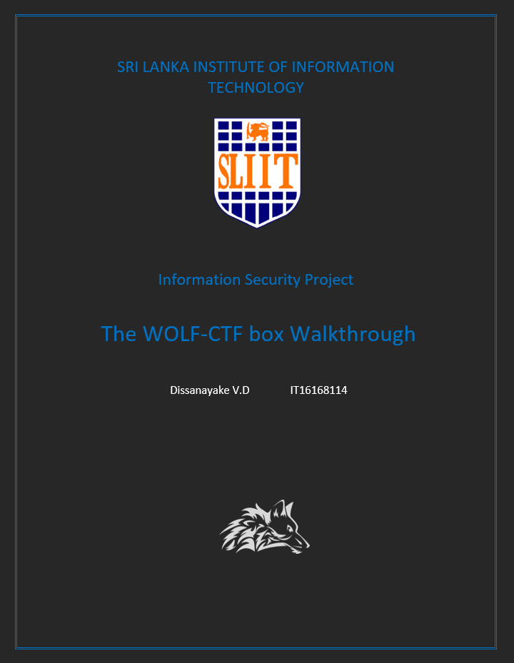 GitHub - VirajDissanayake/WOLF_CTF_Box