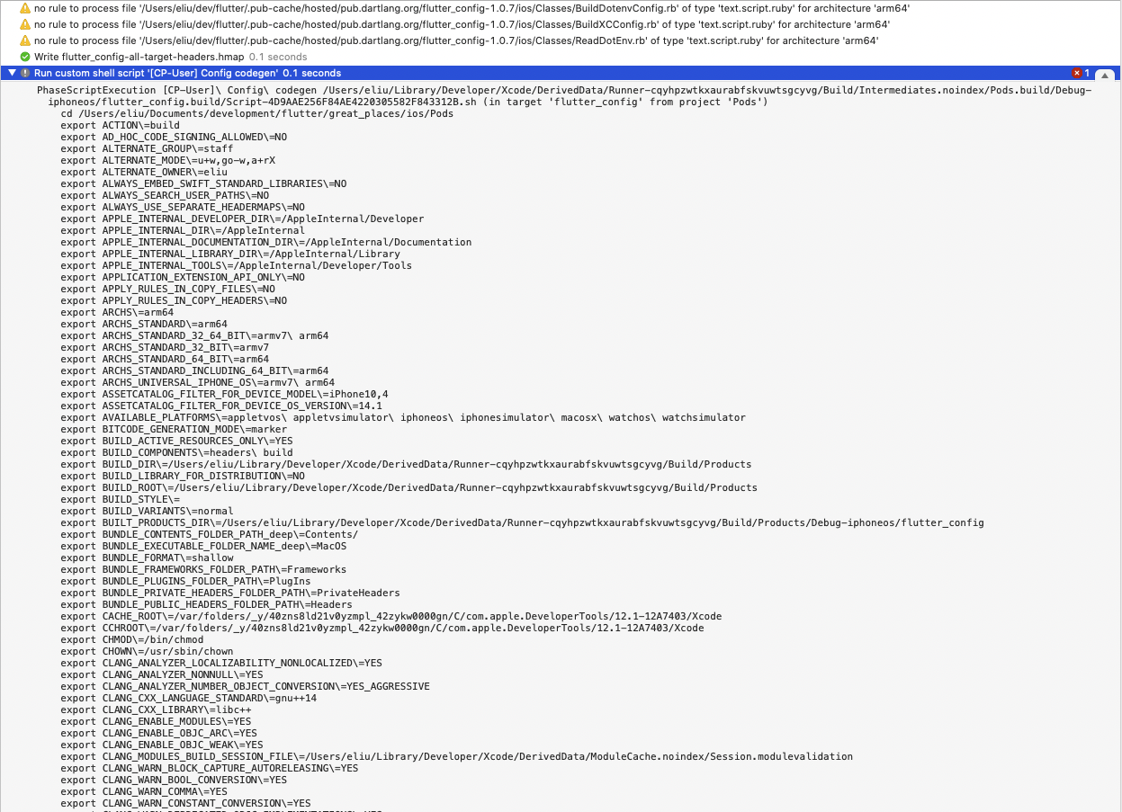 Command PhaseScriptExecution failed with a nonzero exit code · Issue #25 · ByneappLLC/flutter ...