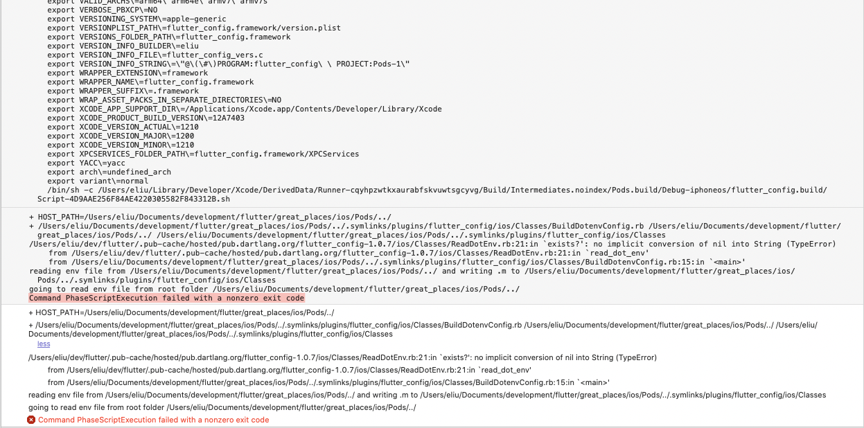Command PhaseScriptExecution failed with a nonzero exit code · Issue #25 · ByneappLLC/flutter ...