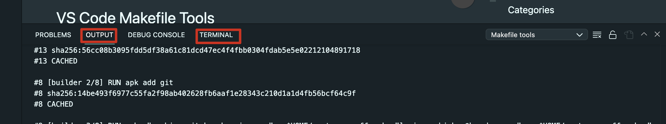 Output logs to the terminal · Issue #220 · microsoft/vscode-makefile-tools · GitHub
