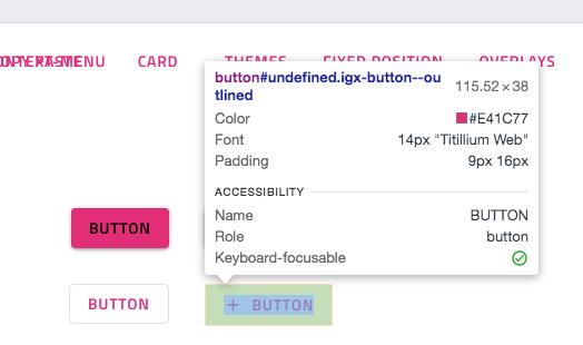 Outlined button is larger than other buttons · Issue #8627 · IgniteUI/igniteui-angular · GitHub