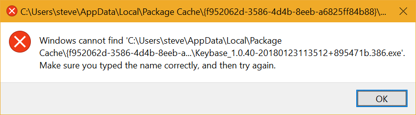 Unable to uninstall on Windows 10 · Issue #13114 · keybase/client · GitHub