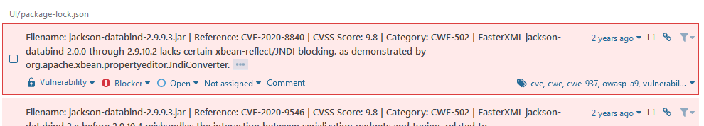 SonarQube shows vulnerabilities for wrong file · Issue #247 · dependency-check/dependency-check ...