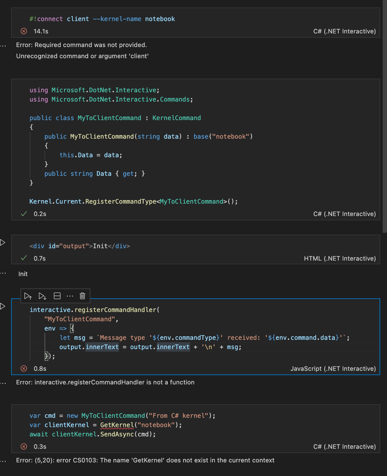 Kernel-to-client commands : how to make it works · Issue #1820 · dotnet/interactive · GitHub