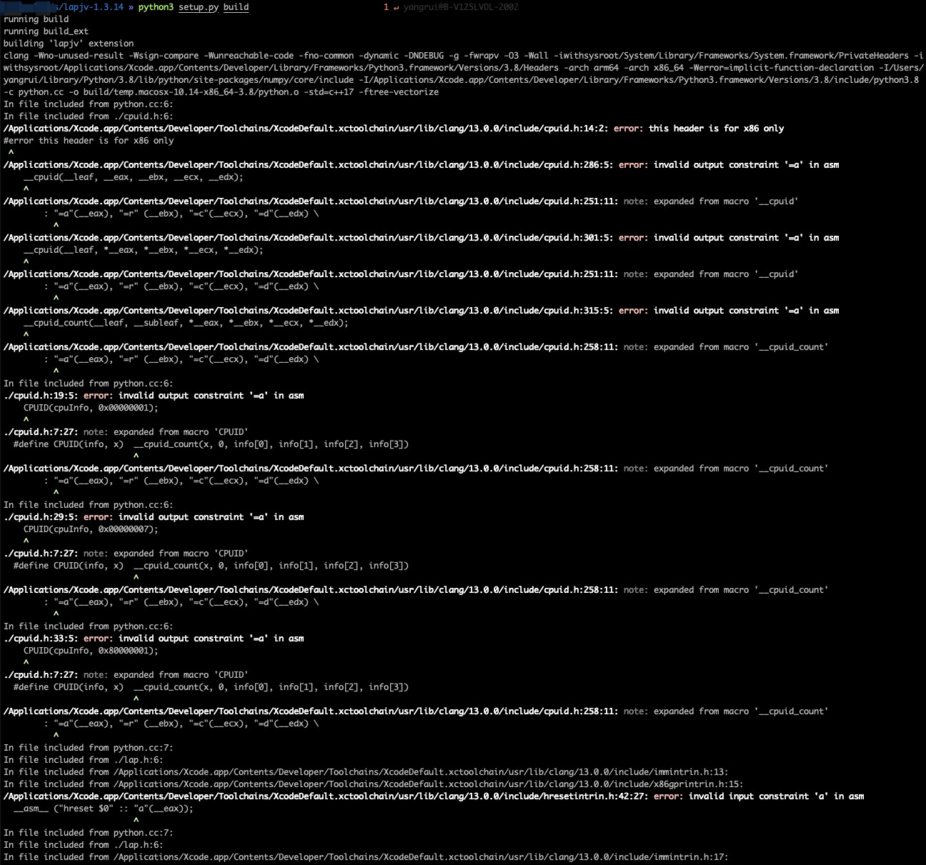 Install fail on MacOS · Issue #24 · src-d/lapjv · GitHub
