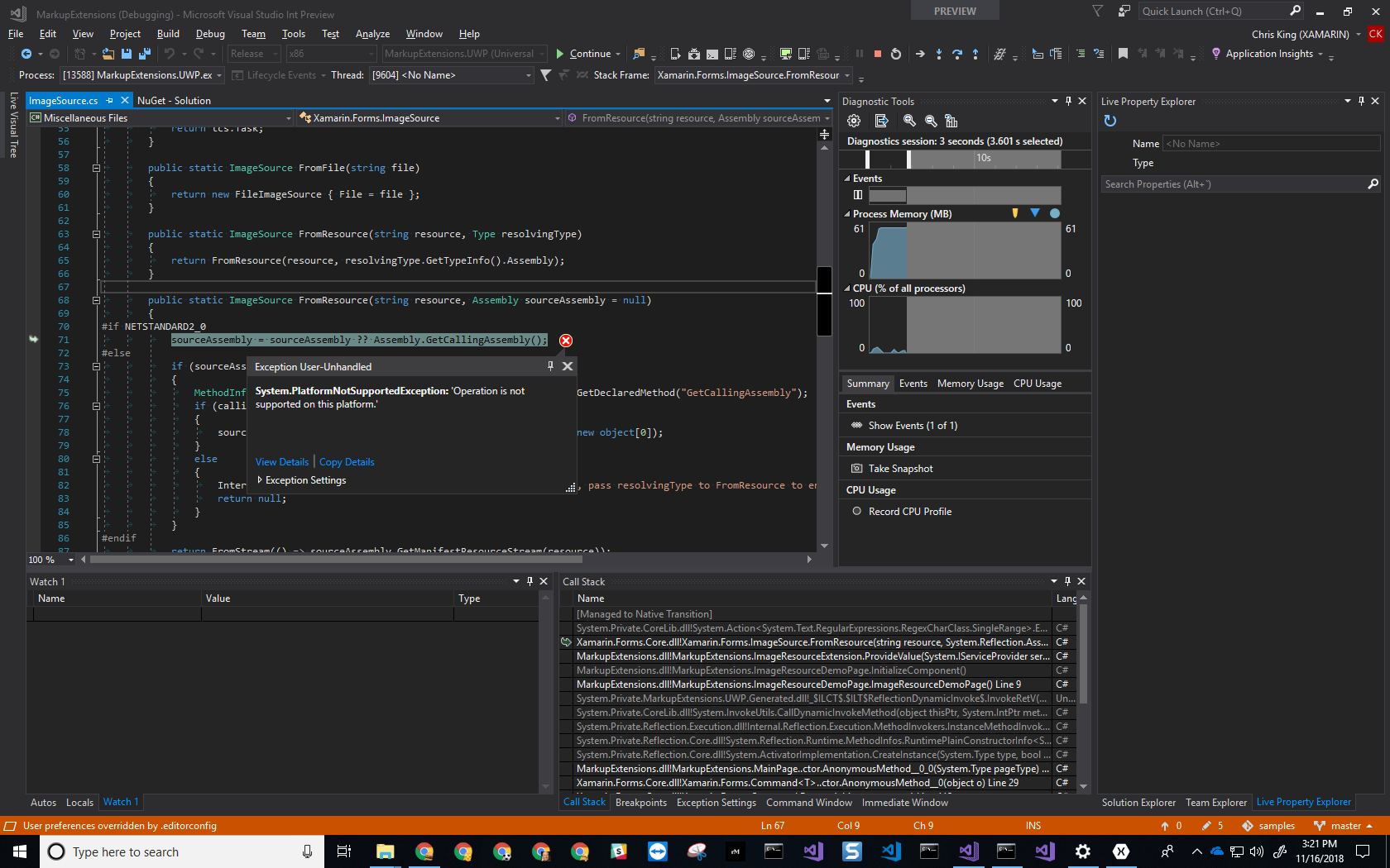 Imageresourceextension Gives An System Platformnotsupportedexception In Uwp Release · Issue