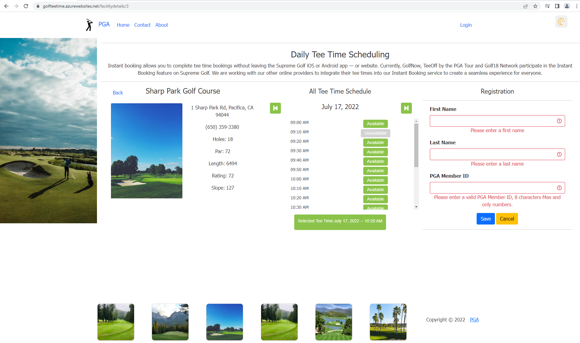 GitHub - bhuppal/TeeTimeSchedulingApp: Create a daily tee time ...