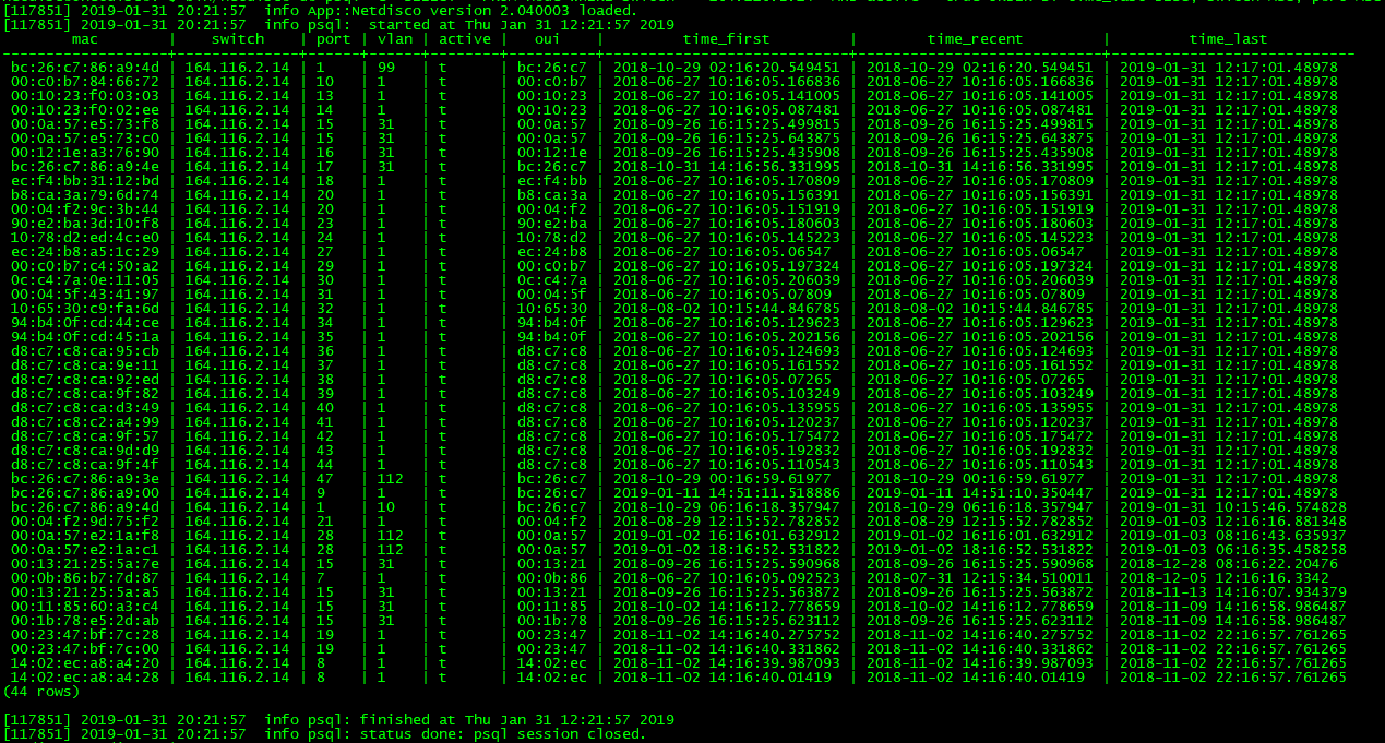 No devices show on connected ports · Issue #429 · netdisco/netdisco ...