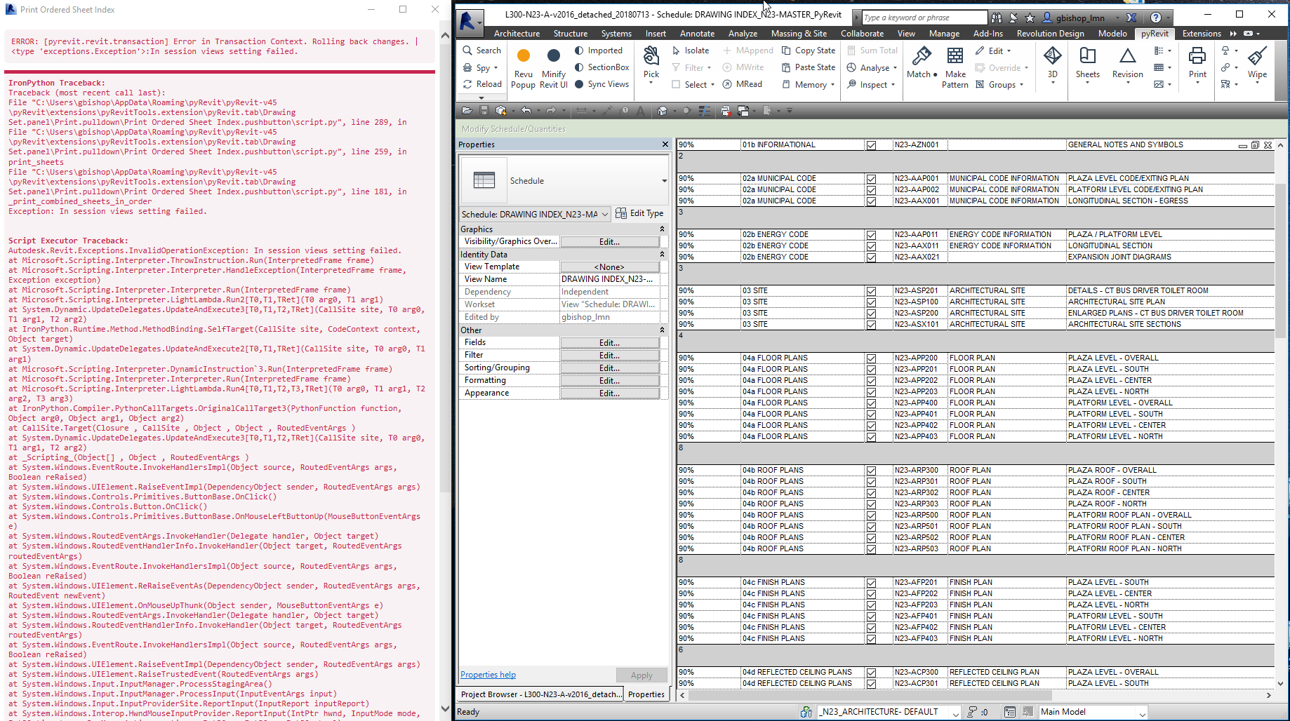 Problem with Print Ordered Sheet Index_Revit 2016 · Issue #359 · pyrevitlabs/pyRevit · GitHub