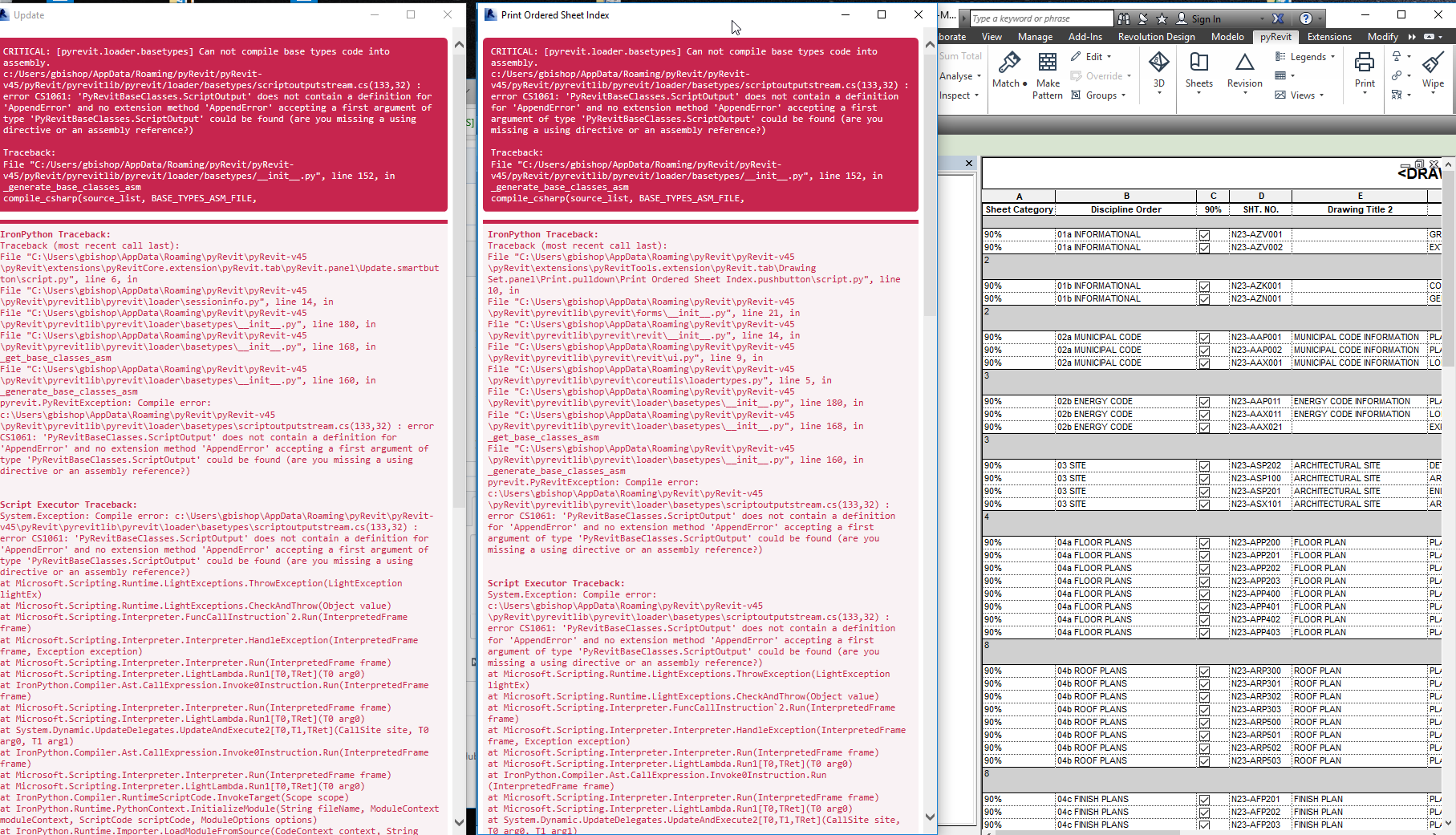 Problem with Print Ordered Sheet Index_Revit 2016 · Issue #359 · pyrevitlabs/pyRevit · GitHub