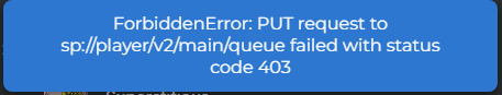 ForbiddenError · Issue #9 · Tetrax-10/Spicetify-Extensions · GitHub