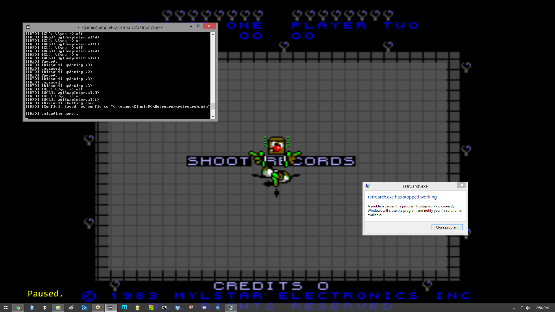 krull, screwloo - retroarch.exe has stopped working everytime retroarch closes · Issue #380 ...