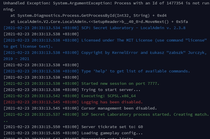 after exception, the players could not join · Issue #22 · northwood-studios/LocalAdmin-V2 · GitHub