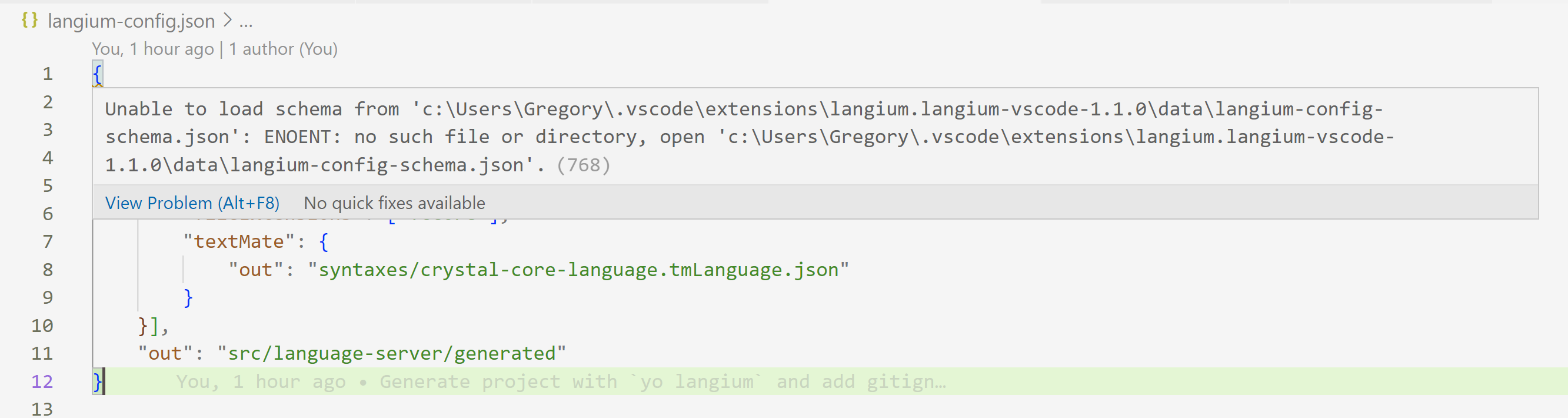 langium-config-schema.json is missing in ./data folder of installed langium-vscode extension ...
