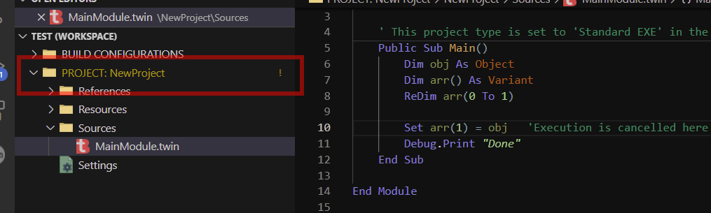 unable to resolve workspace folder · Issue #273 · twinbasic/twinbasic · GitHub