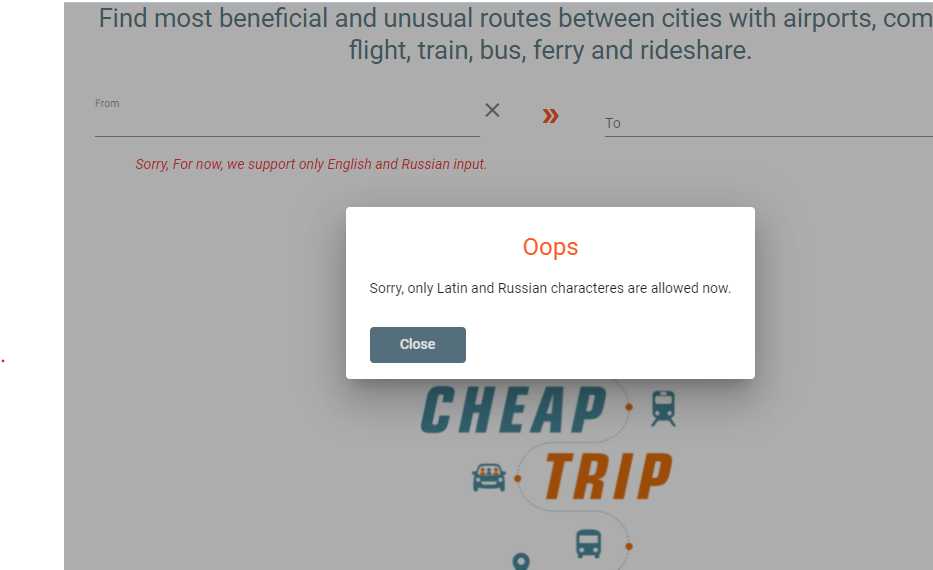 FIX: DriversPage - disable non-Latin or non-Cyrillic input. Make it the same way as cheaptrip ...