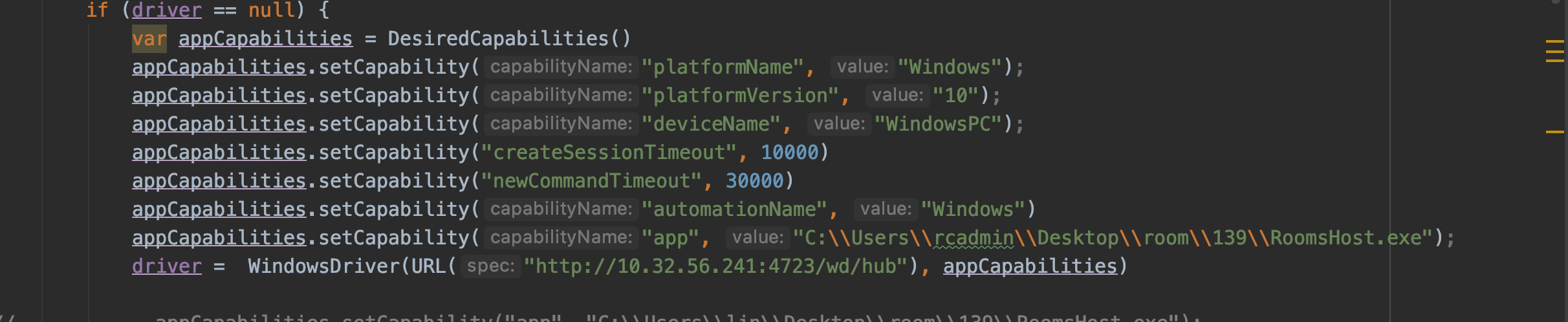 When use WAD launch app,can't get pagesource and locate element,Server ...