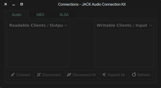 No clients in QjackCtl · Issue #407 · jackaudio/jack2 · GitHub