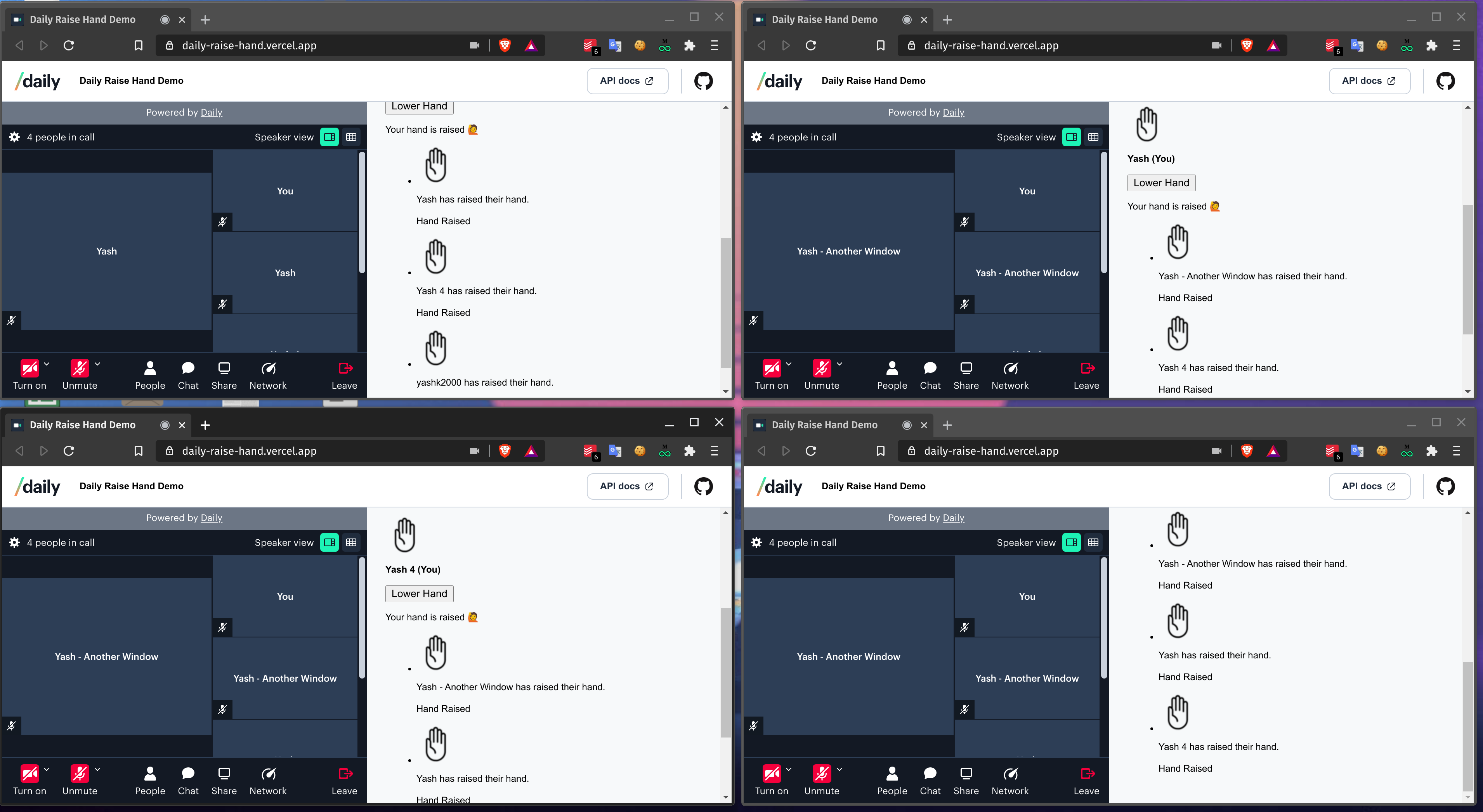 GitHub - yashk2000/raise-hand: A demo using Daily Prebuilt as a base ...