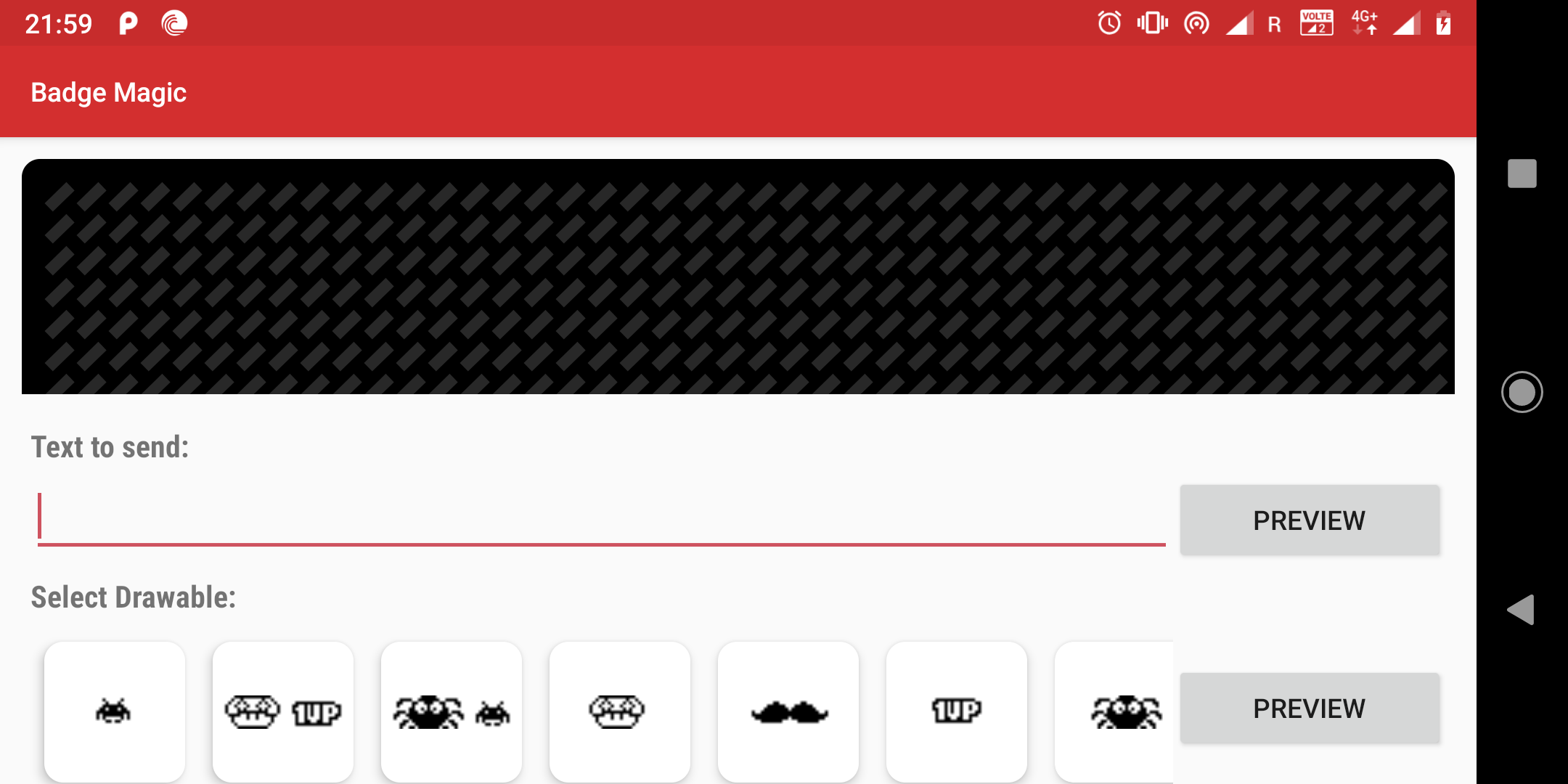 Visibility of badge in landscape mode. · Issue #106 · fossasia/badgemagic-android · GitHub