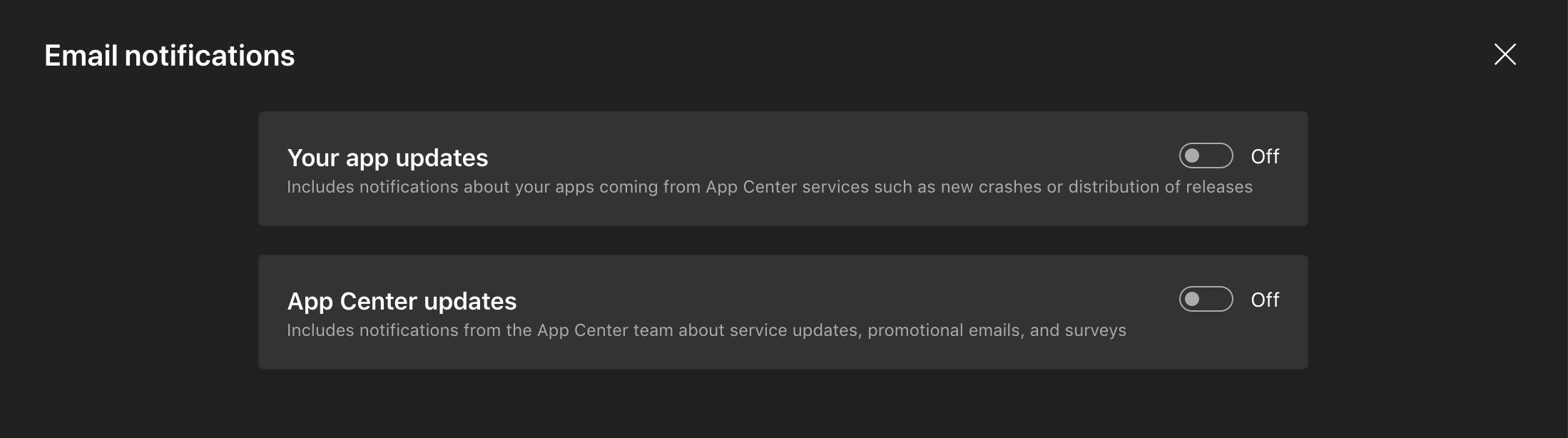 Better granularity on global email notifications settings · Issue #1704 · microsoft/appcenter ...