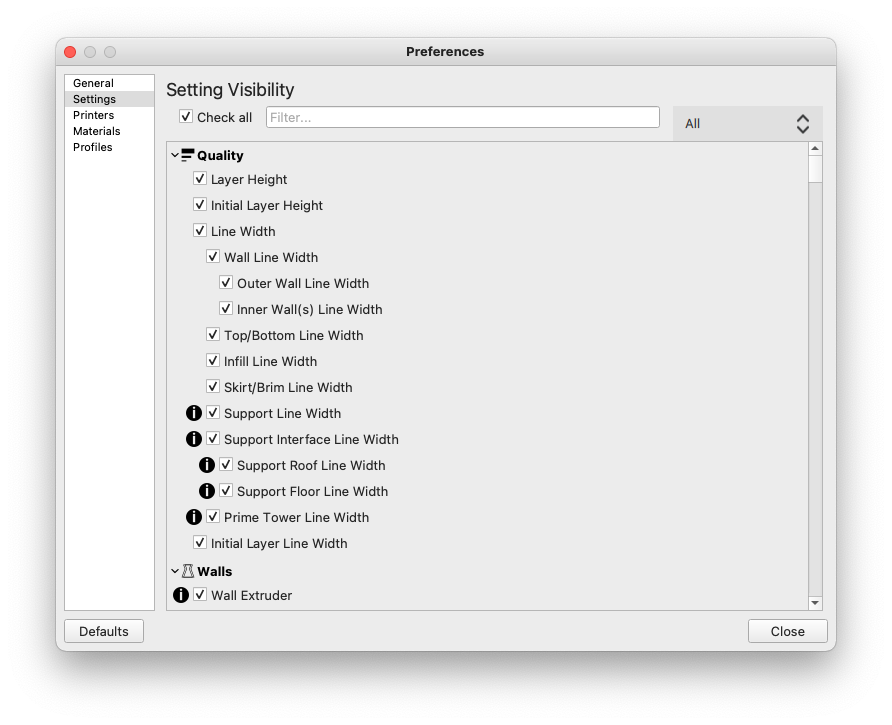 Infill Line Multiplier missing from print settings - macOS · Issue ...