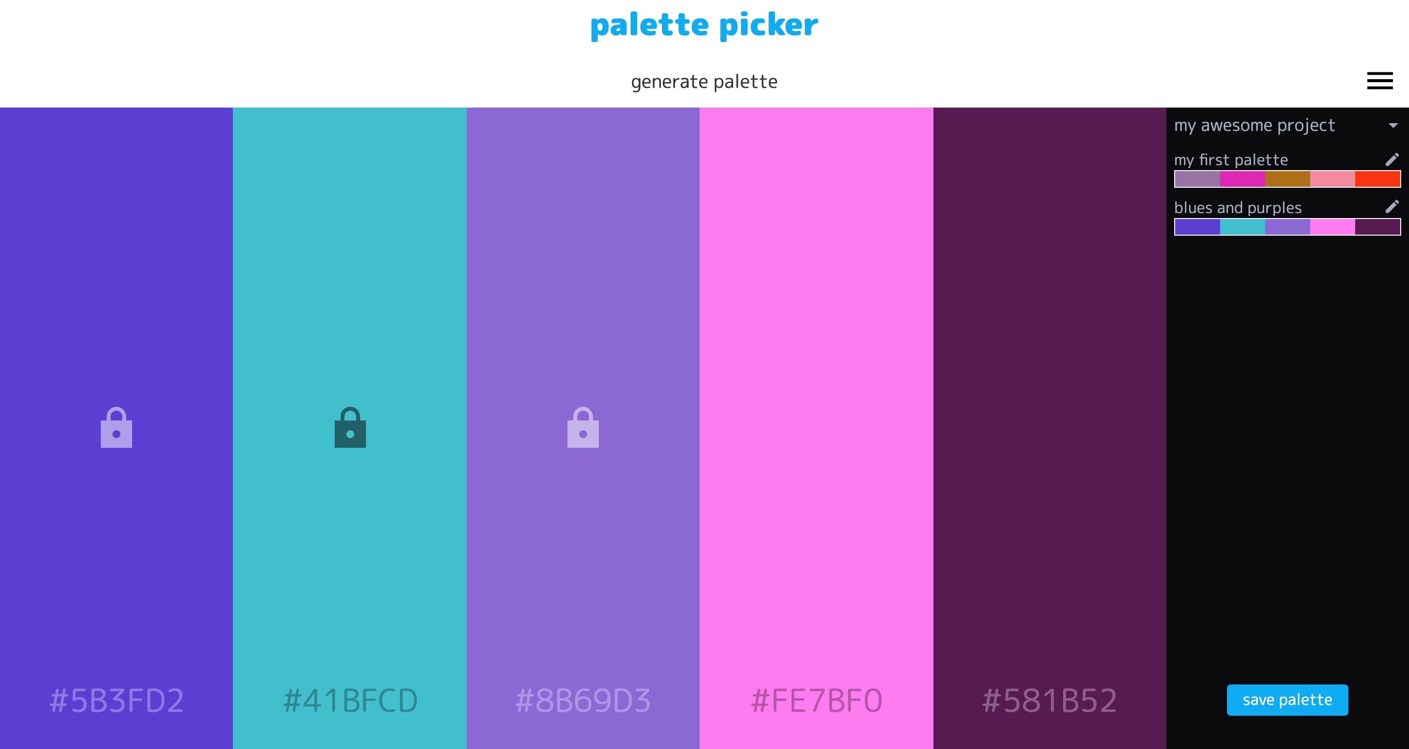 GitHub - dForDeveloper/palette-picker