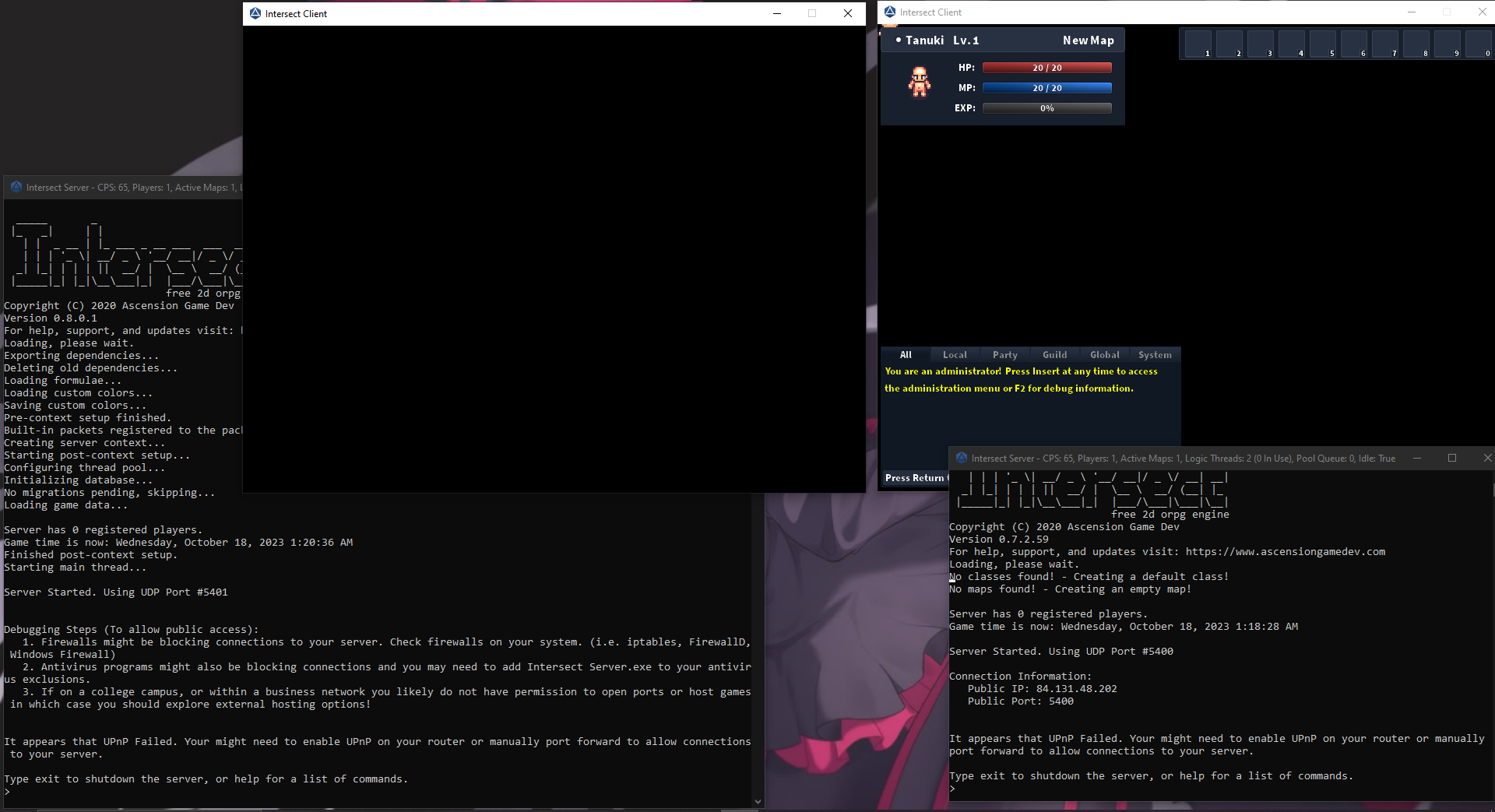 bug: blackscreen with version 0.8.0 · Issue #1982 · AscensionGameDev/Intersect-Engine · GitHub