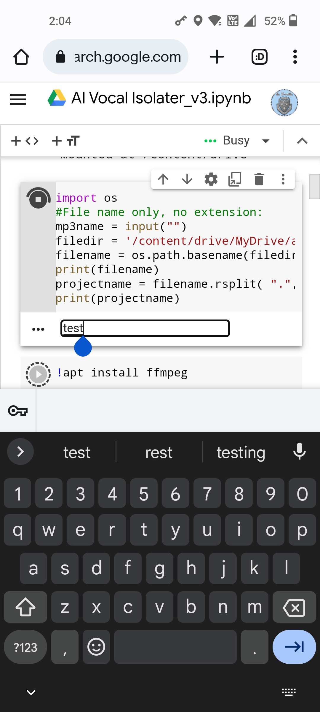 return key · Issue #1628 · googlecolab/colabtools · GitHub