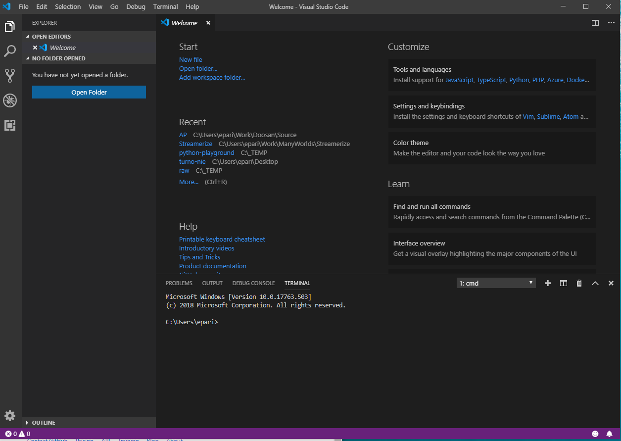 Integrated terminal doesn't draw properly on open · Issue #75123 ...