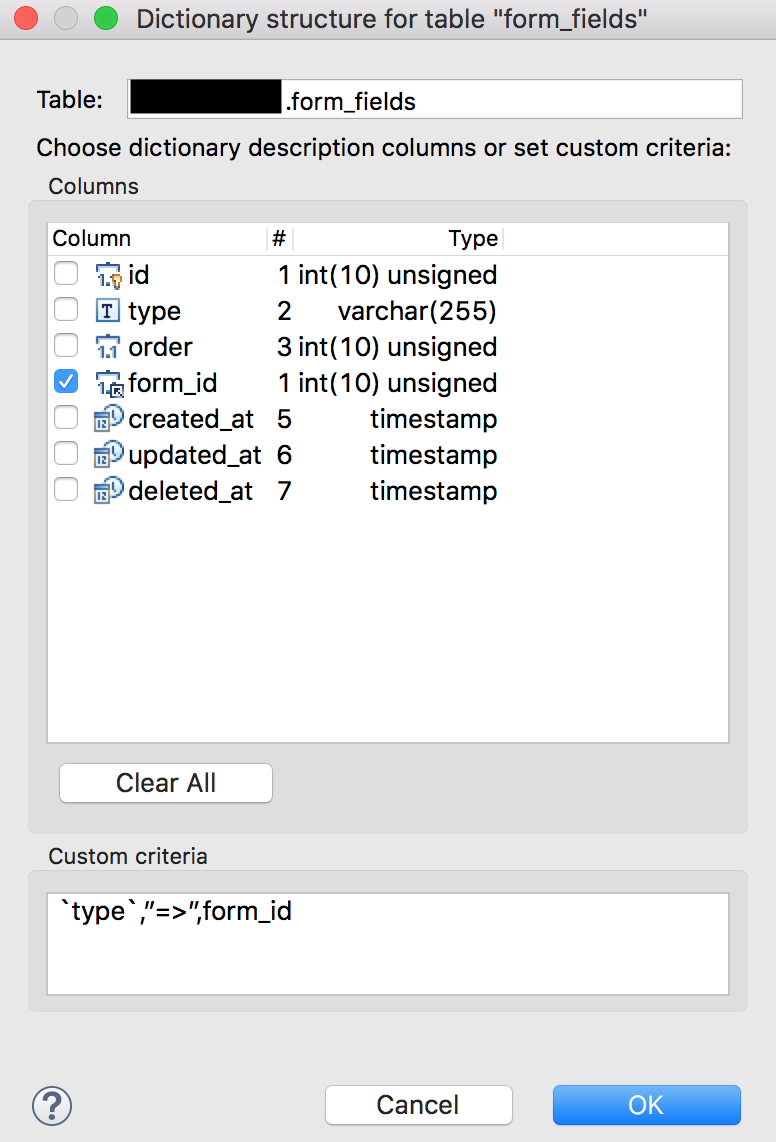 Invalid quote replacement of Custom criteria in Dictionary structure ...