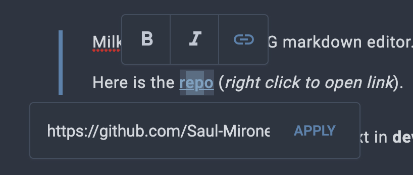 left-click to follow url · Issue #55 · Milkdown/milkdown · GitHub