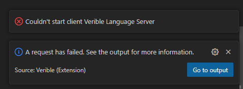 Couldn't start client Verible Language Server - Verible VS Code plug in · Issue #1833 ...