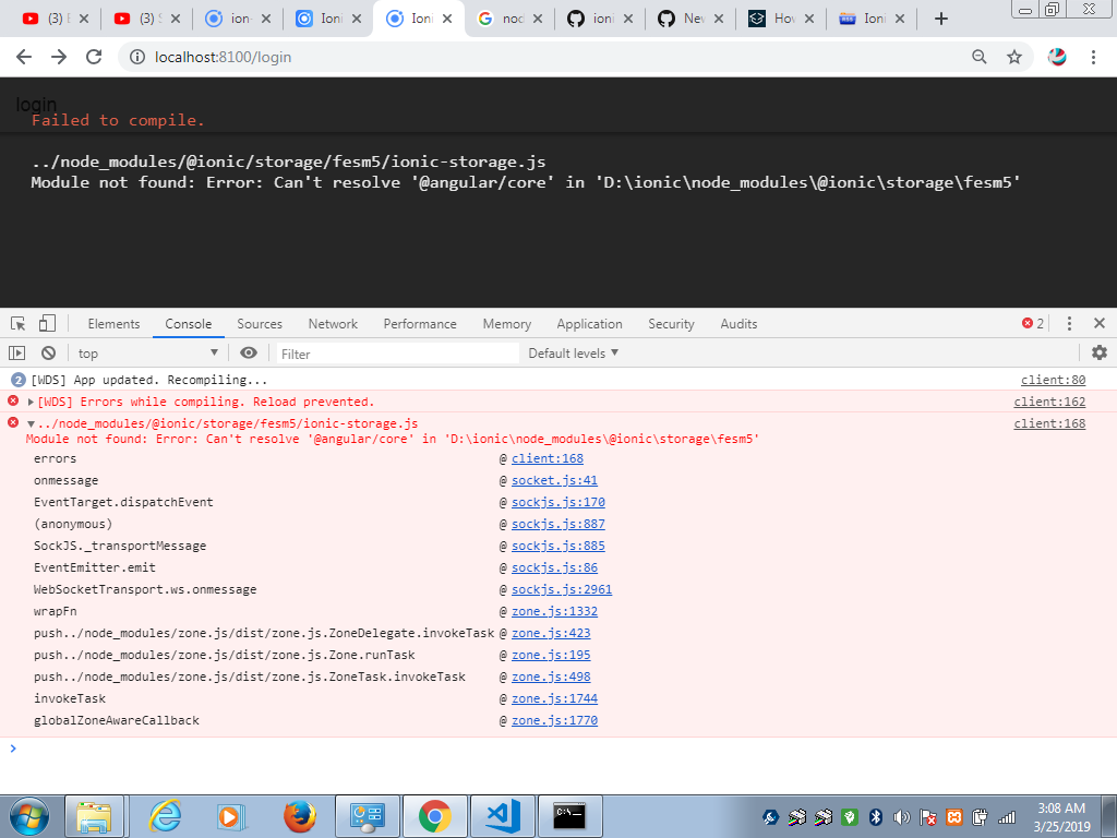 node_modules/@ionic/storage/fesm5/ionic-storage.js Module not found: Error: Can't resolve ...