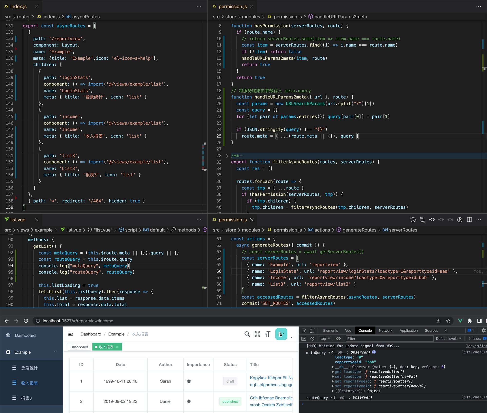 后台设置同一个路由不同参数后前端有提示异常 · Issue #3930 · PanJiaChen/vue-element-admin · GitHub