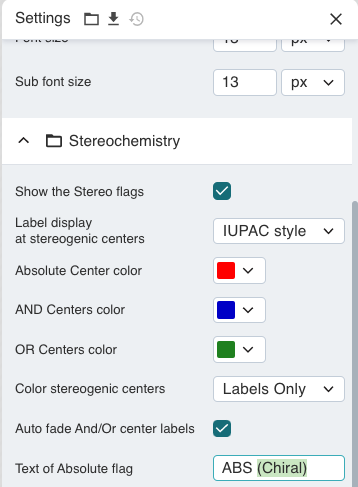 Remove "Chiral" label from text of absolute flag · Issue #2065 · epam/ketcher · GitHub