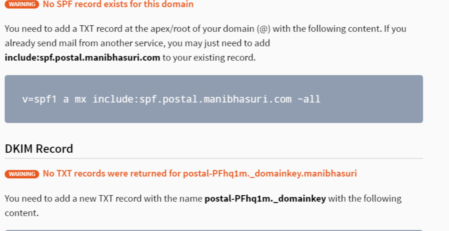 Error No SPF record exists for this domain · Issue #617 · postalserver/postal · GitHub