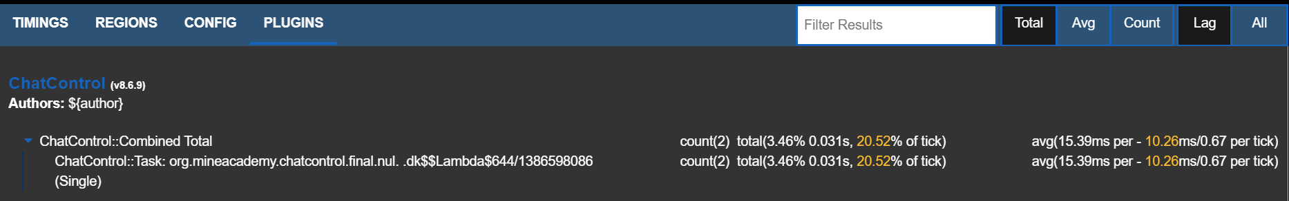 1.16.1: Player Join Cause Server LagSpike · Issue #1785 · kangarko/ChatControl-Pro · GitHub