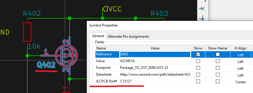 Plugin no longer uses schematic's LCSC values · Issue #368 · Bouni/kicad-jlcpcb-tools · GitHub