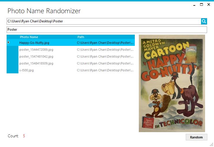 GitHub - ryanchan1608/PhotoNameRandomizer: Random Photo Name