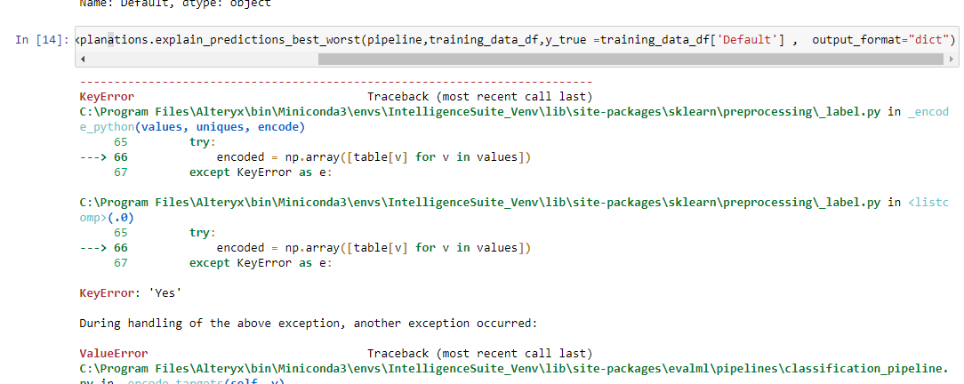 Unexpected argument y in explain predictions · Issue #3514 · alteryx/evalml · GitHub