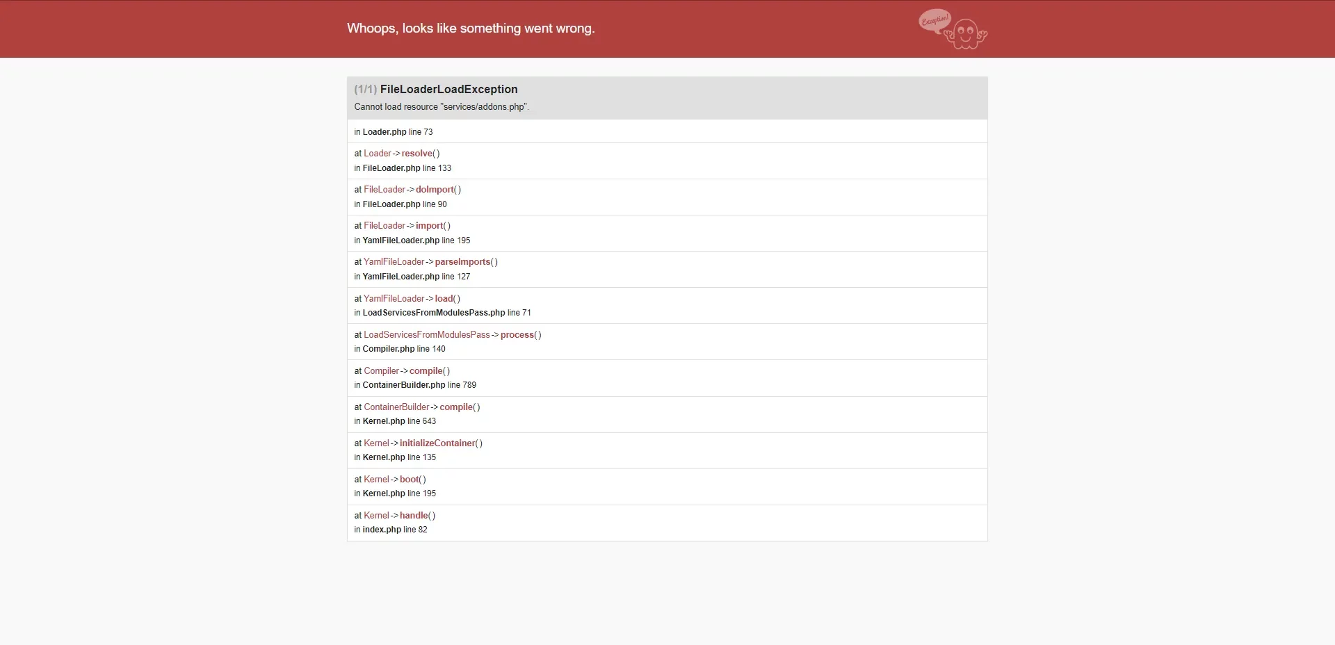 Symfony error when entering the admin panel · Issue #30356 · PrestaShop/PrestaShop · GitHub