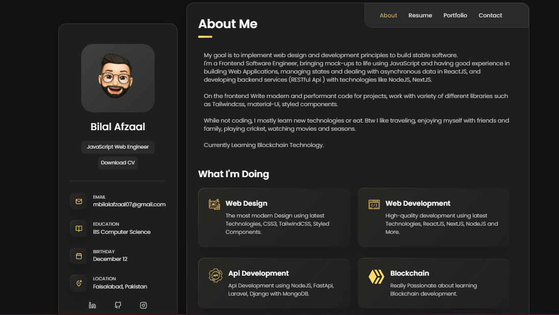 GitHub - bc160201983/vCard-Portfolio-Website