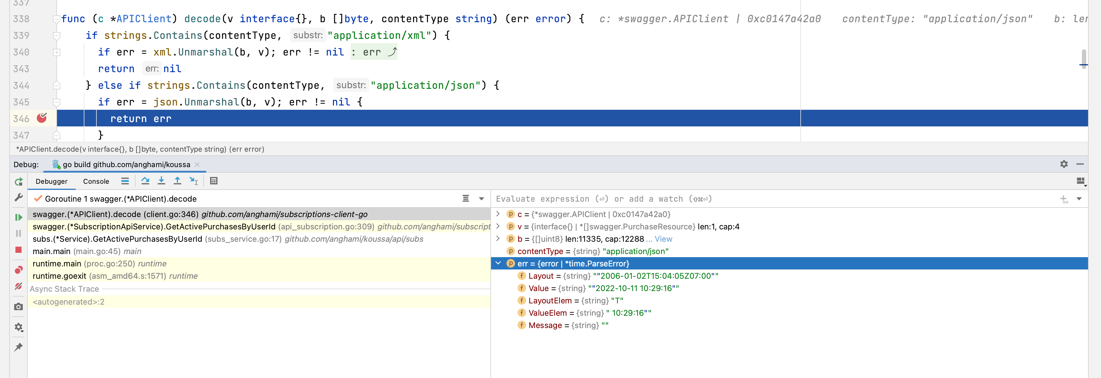Error Parsing Time With Format Y M D H I S Into Time Object · Issue 2855 · Go Swagger Go