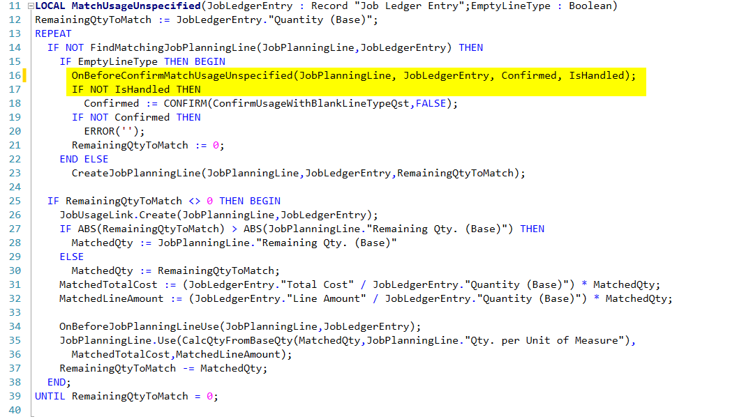 [EventRequest] Codeunit 1026 “Job Usage Link”, MatchUsageUnspecified · Issue #5998 · microsoft ...