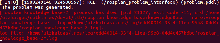 [rosplan_knowledge_base-2] process has been died · Issue #242 · KCL-Planning/ROSPlan · GitHub