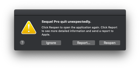 Crashed when closing any tab · Issue #3184 · sequelpro/sequelpro · GitHub