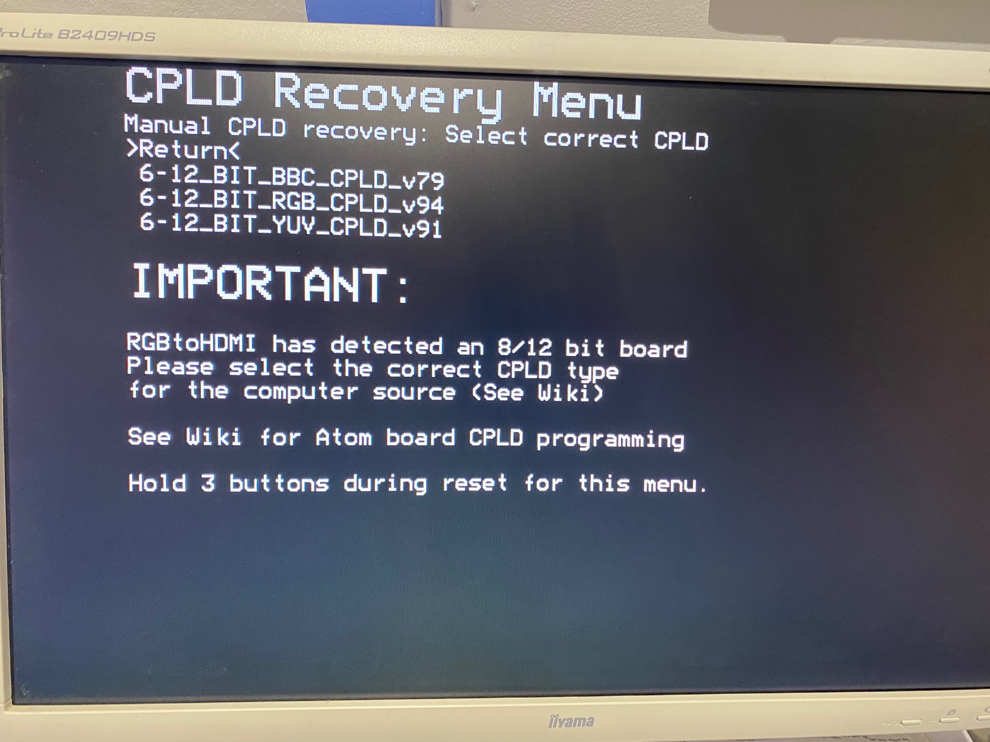 No good CPLD programming · Issue #317 · hoglet67/RGBtoHDMI · GitHub